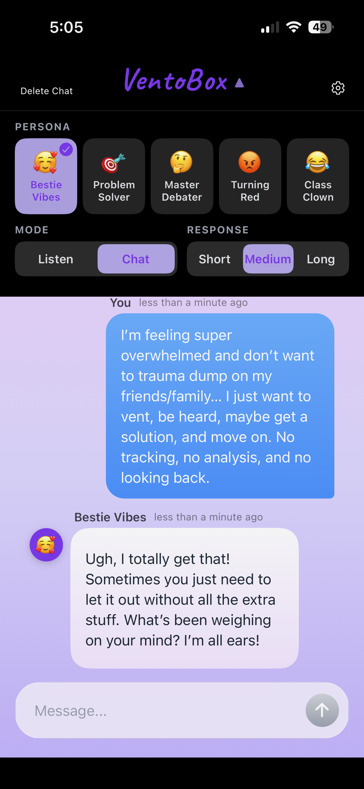 VentoBox — Vent, sort things out, get unstuck